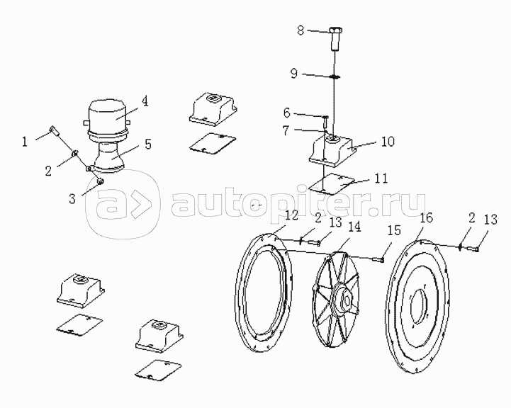 ENGINE MOUNTING AND ATTACHMENT Каток SR12-5 — купить, цены в интернет ...