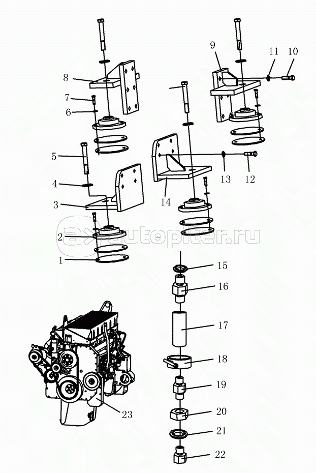 ENGINE MOUNTING AND ATTACHMENT Каток SR20M — купить, цены в интернет ...
